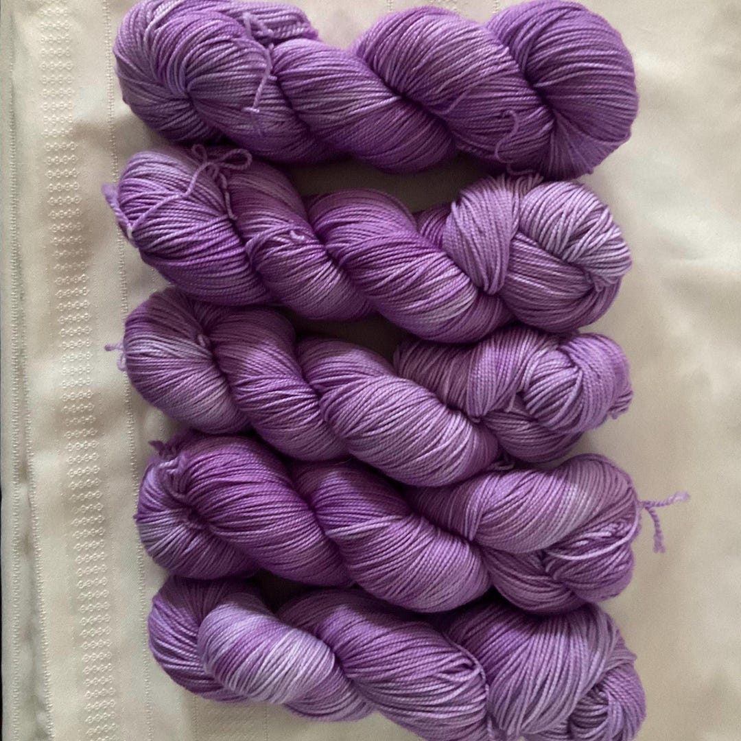 2 Ply High Twist Fingering Weight Hand Dyed Yarn - Lavender - Etsy