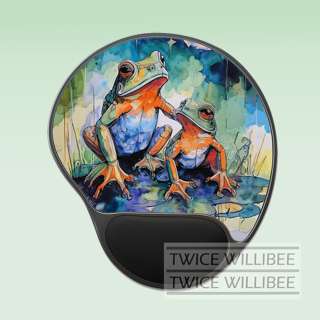 Whimsical Frog Gaming Mouse Pad: Ergonomic Memory Foam Wrist Rest - Etsy