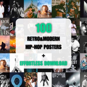 100 Hip-hop/rap, Posters - Instant Download Printable Wall Art ...
