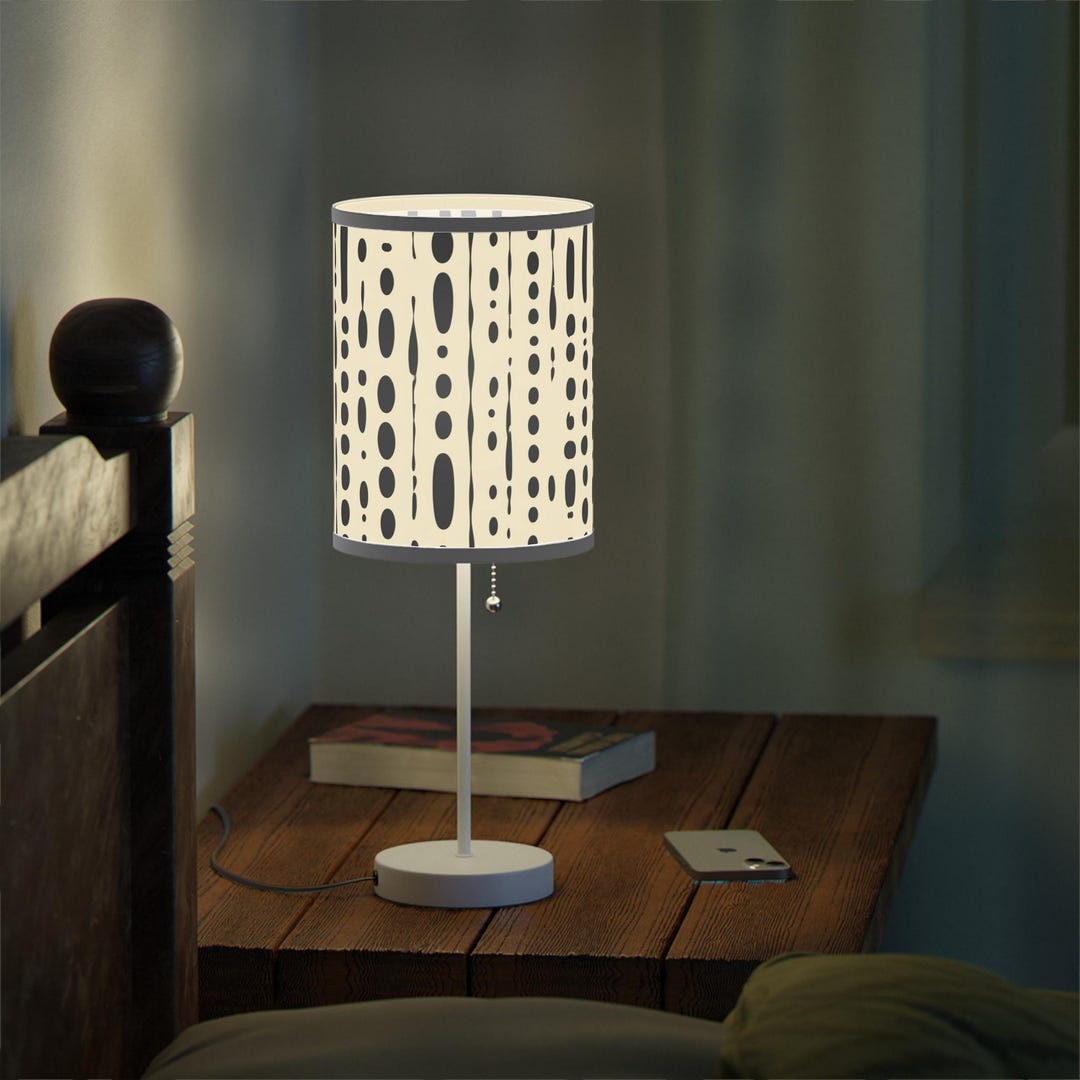 Modern Patterned Table Lamp, Minimalist Home Decor, Stylish Desk Light ...