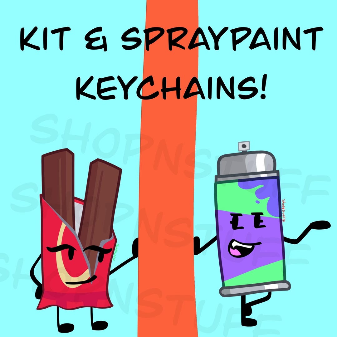 Burner Object Show-spraypaint and Kit Keychains!!! - Etsy
