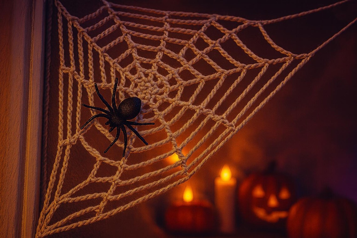 Crochet Spider Web Decor Pattern, DIY Home Decor, Amigurumi Plush Toy ...