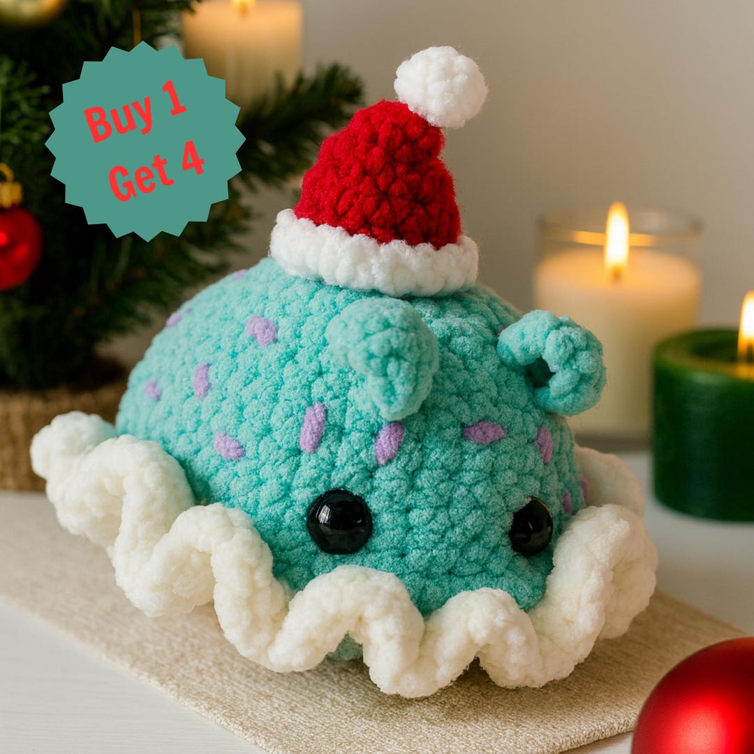 Crochet Sea Slug Pattern, DIY Holiday Nursery Rooom Decor, Amigurumi ...