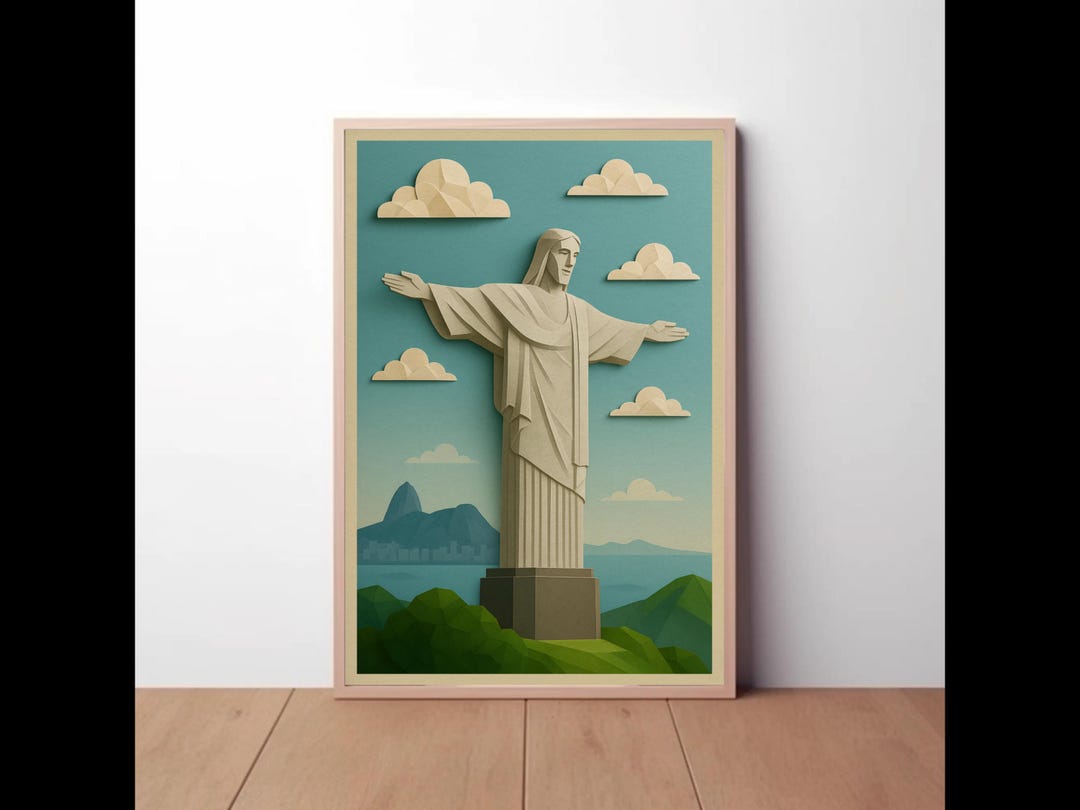 Christ the Redeemer Brazil Wall Art, Rio De Janeiro Digital Download ...
