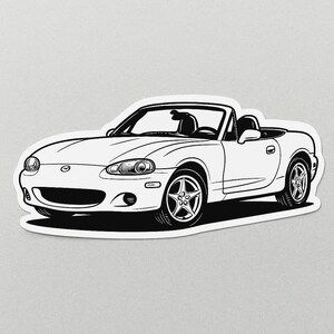 Mazda Mx-5 Miata NB Vector Clipart — SVG, PDF, Png Digital Download ...