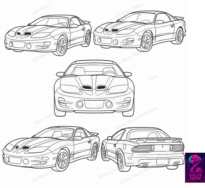 Pontiac Trans Am Vector Clipart — SVG, Png, PDF Digital Download ...