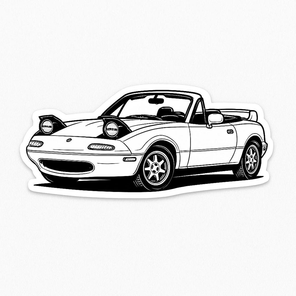 Mazda MX-5 Miata NA Vector Clipart — Png, Svg, PDF Digital Download ...