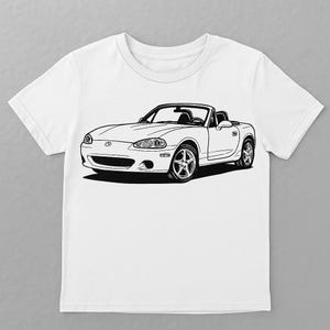Mazda Mx-5 Miata NB Vector Clipart — SVG, PDF, Png Digital Download ...