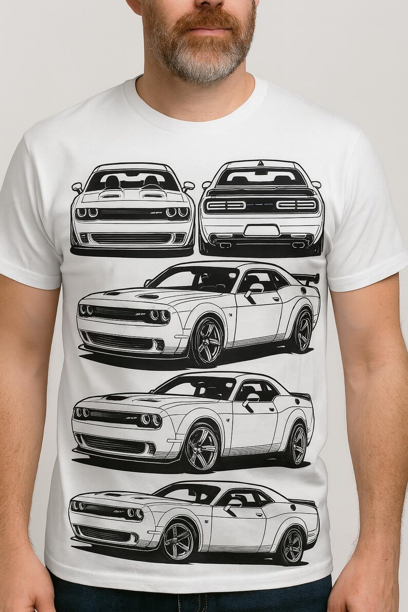 Dodge Challenger Hellcat Vector Clipart — SVG and PDF Digital Download ...