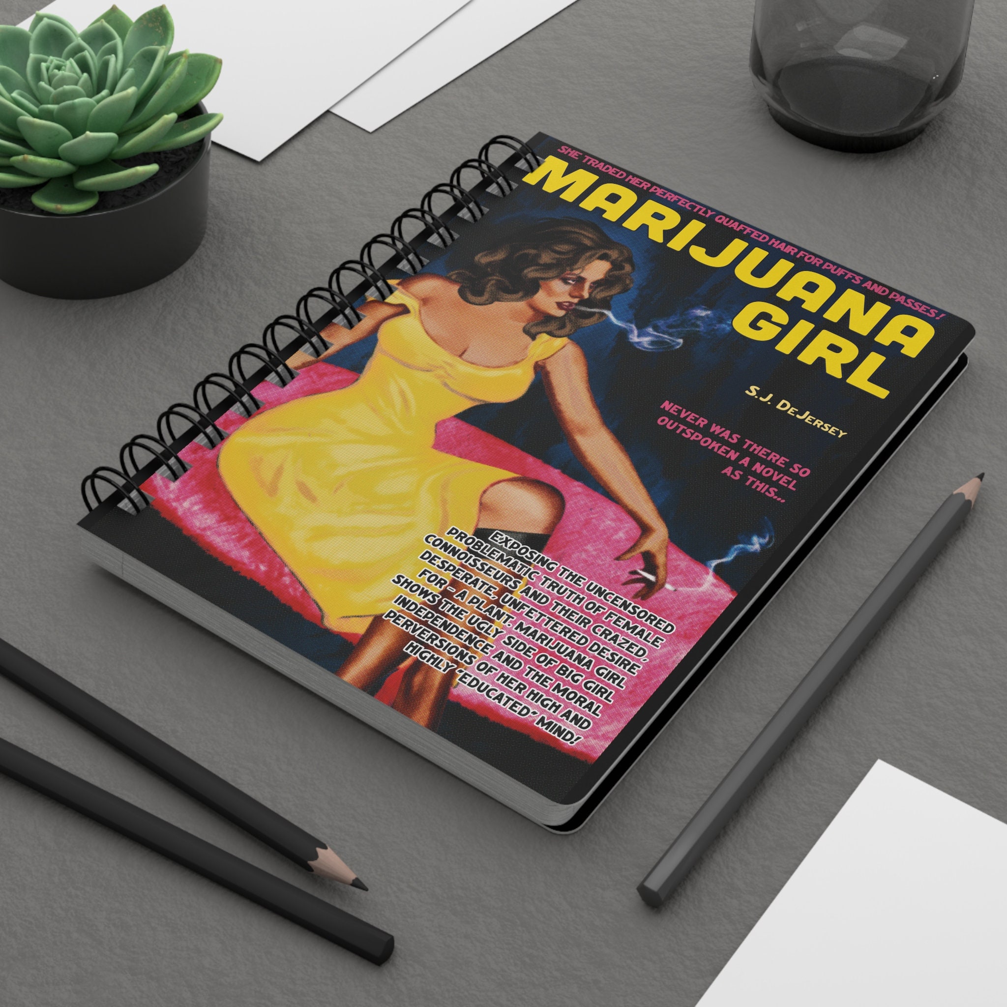 Marijuana Girl Spiral Bound Journal - Etsy