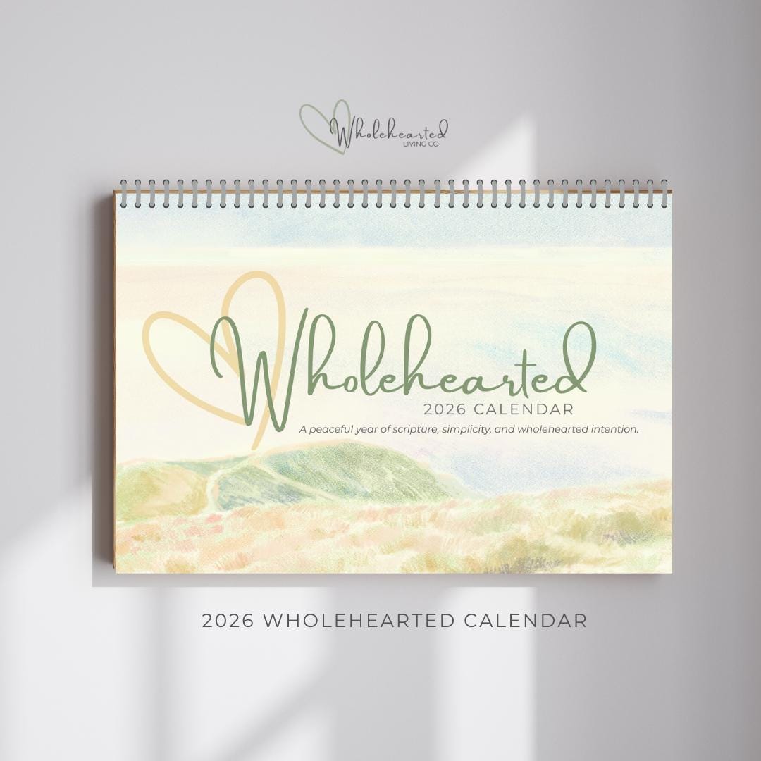 2026 Christian Printable Calendar•heart Scripture Calendar•faith Home ...