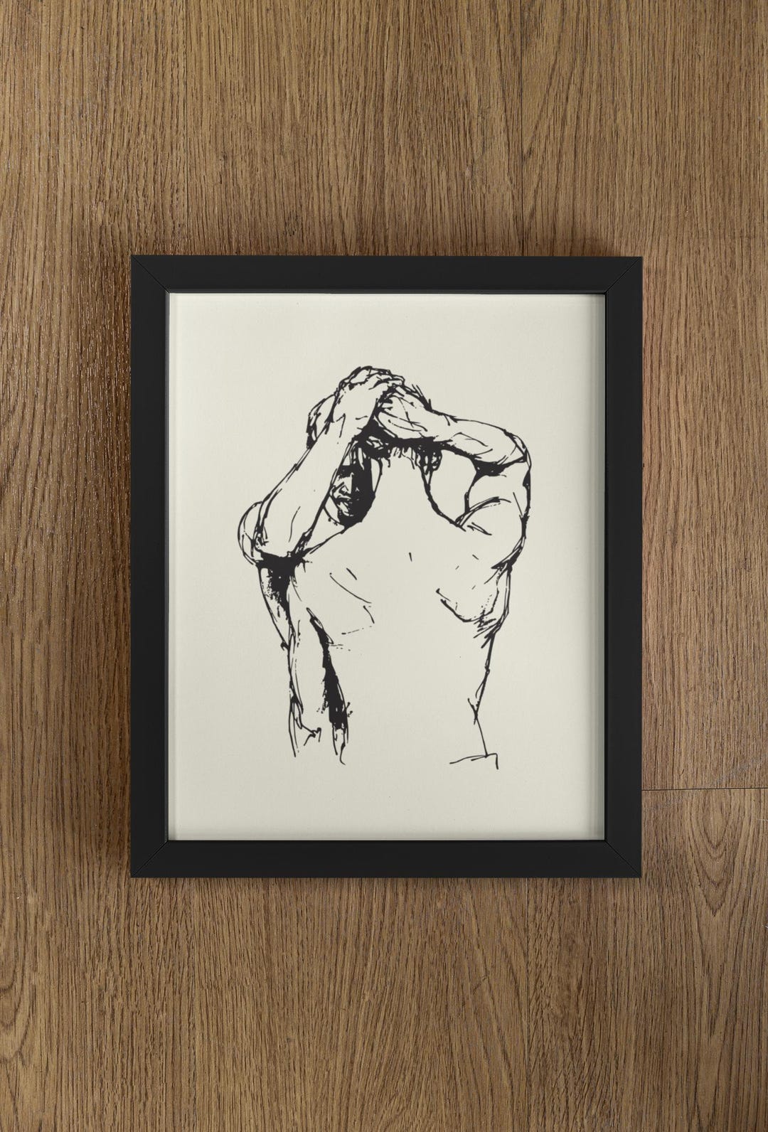 Minimalist Queer Sketch, Masculine Intimacy Line Drawing, Vintage Male ...