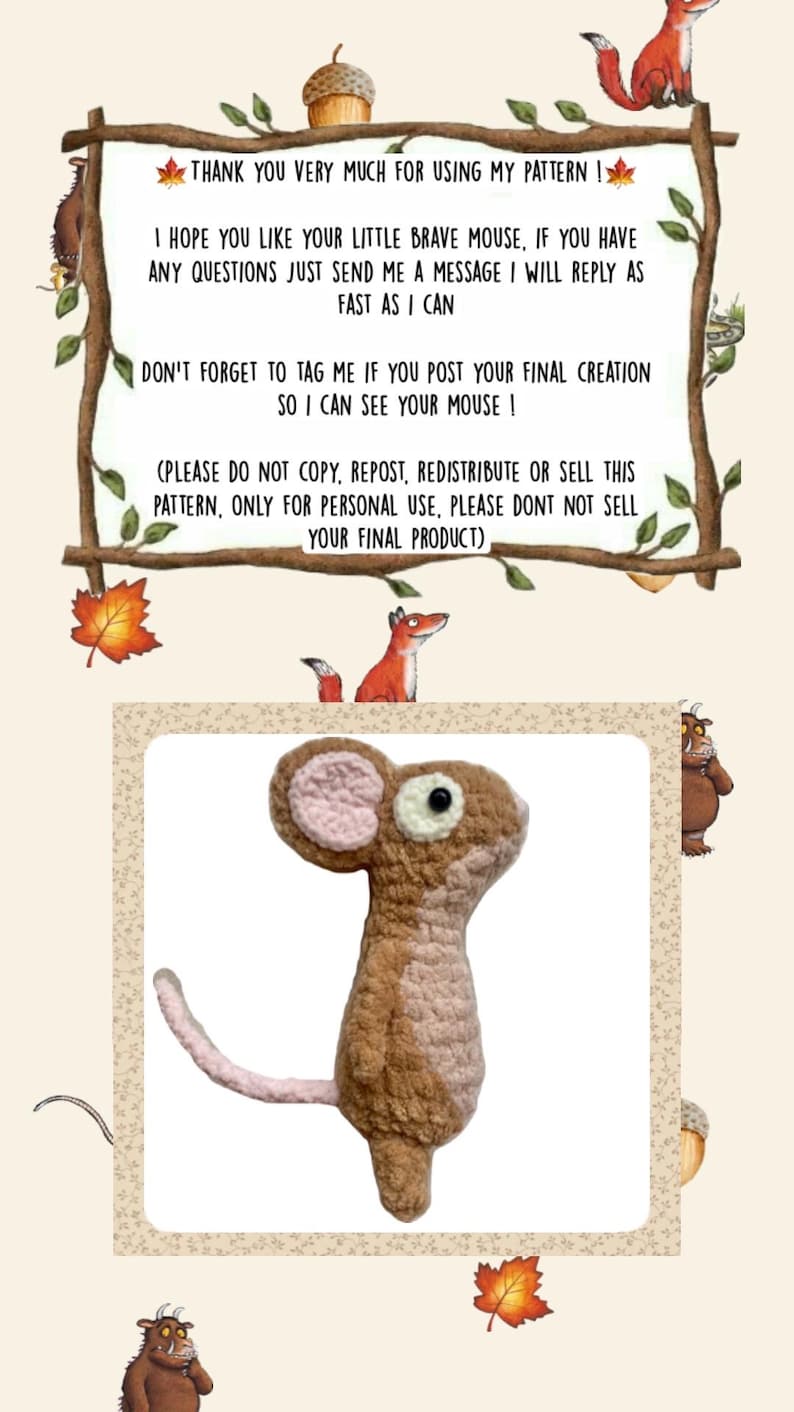 Gruffalo Mouse Crochet Pattern (tiktok Viral) - Etsy