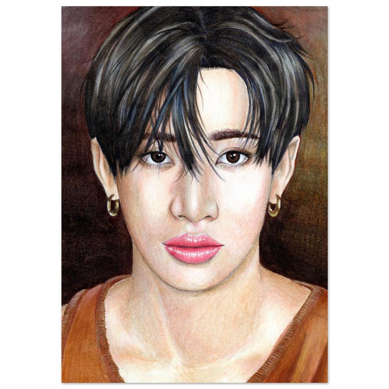 Bang Chan Stray Kids Art Print Poster - Semi-glossy Satin Paper 300 Gsm ...