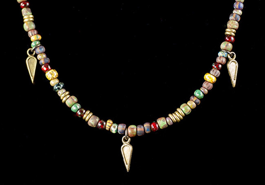 Rustic Beaded Necklace, Boho Jewelry, Rustic Jewelry - Etsy