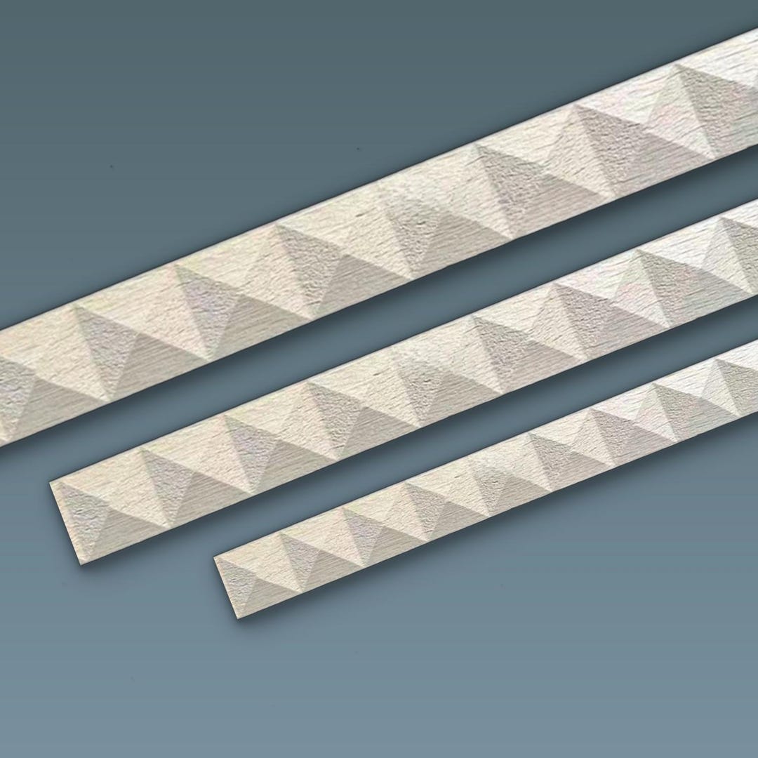 Unfinished Pyramid Studs Wooden Trims - Square Studs Wood Decoration ...