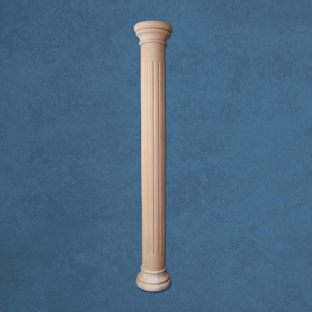 Wood Plain Roman Column Set – Unfinished Greek Architectural Pillar ...