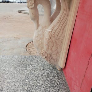 Unfinished Wooden Corner Corbel With Intricate Goose Motif, Window ...