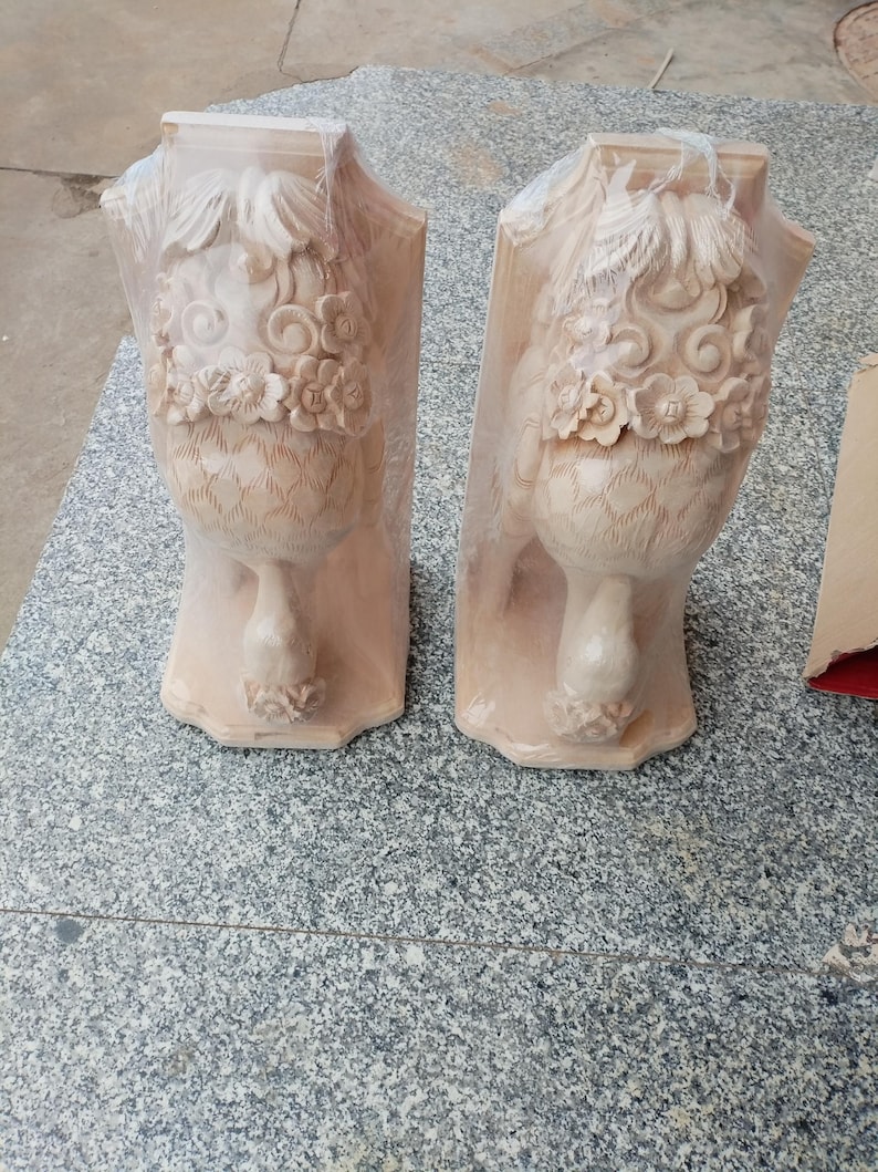 Unfinished Wooden Corner Corbel With Intricate Goose Motif, Window ...