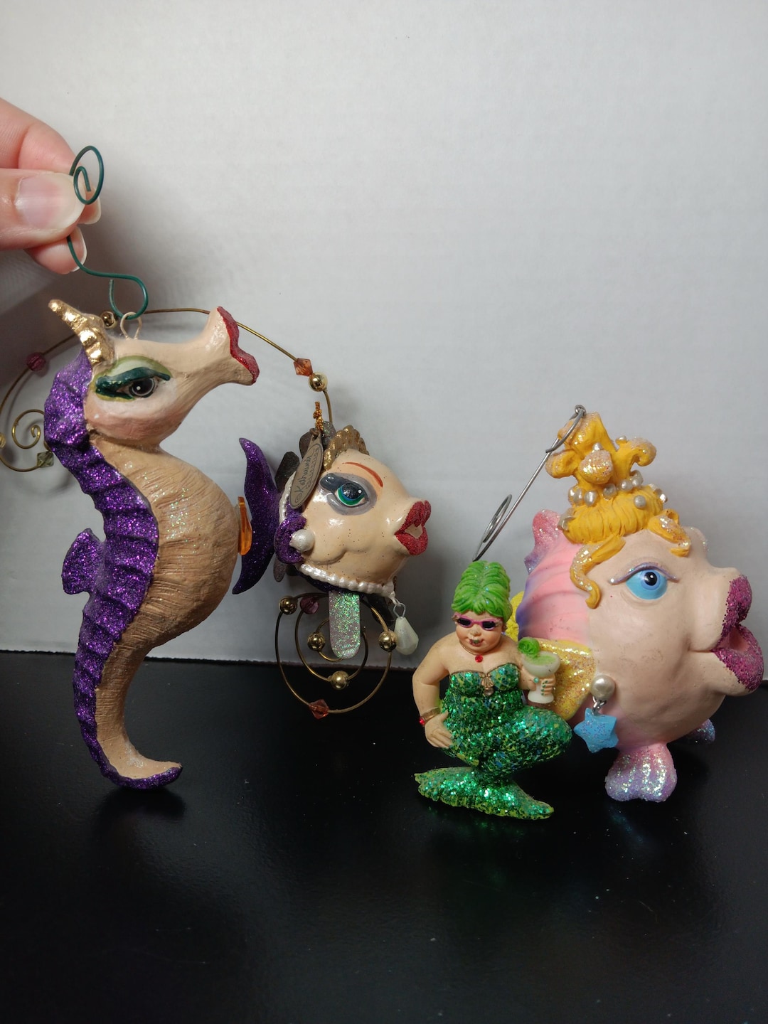 Katherine's Collection Glittered Fish Ornaments - Etsy