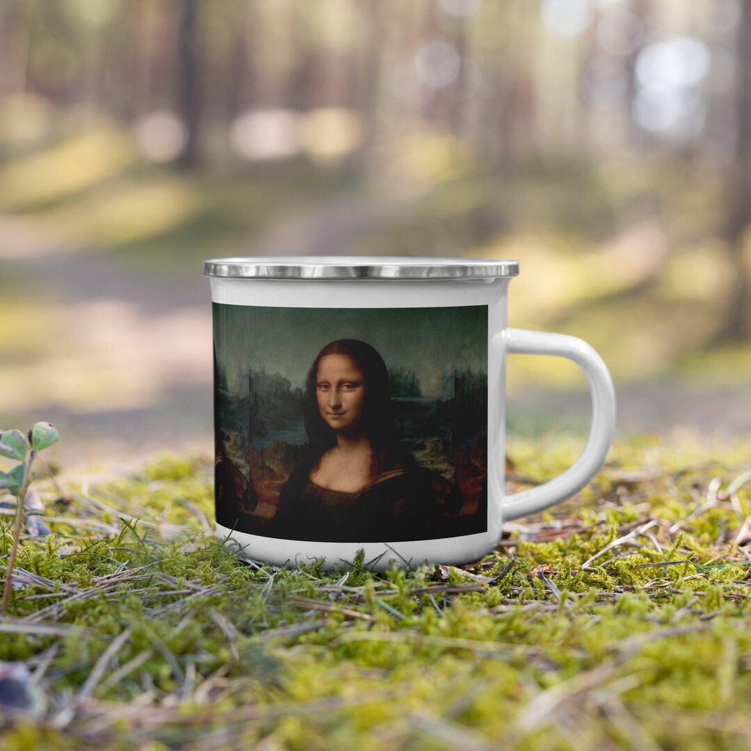 Mona Lisa Enamel Mug - Etsy