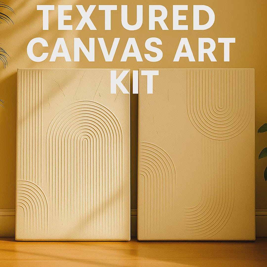 DIY Plaster Textured Canvas Art Kit: Abstract Wall Decor Project - Etsy