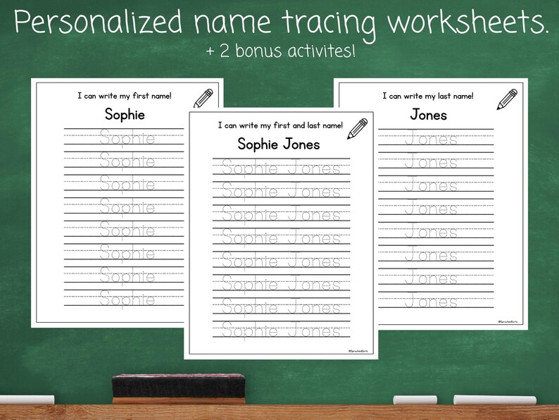 Personalized Name Tracing Worksheets: Custom Handwriting Practice ...