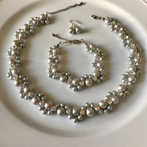 Grey Wedding Jewelry - Etsy