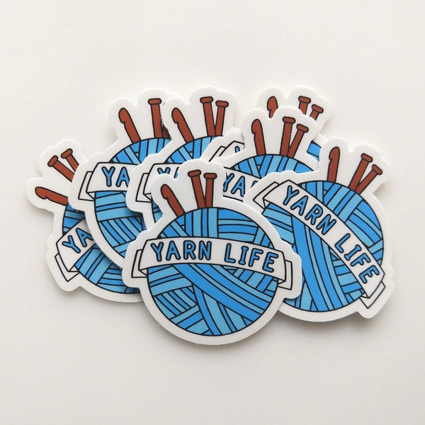 Knitting Vinyl Decal - Etsy