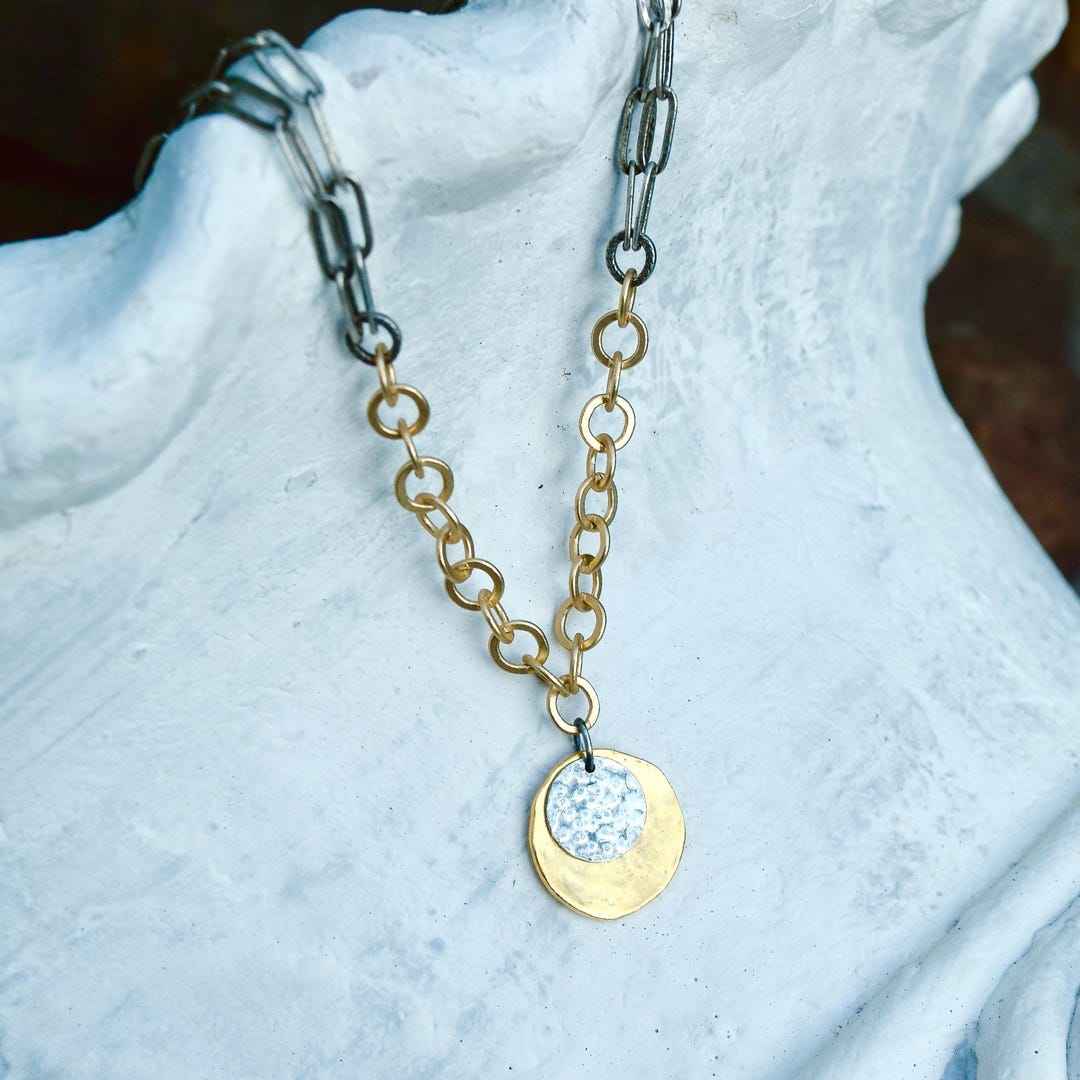 Come See About Me - Hammered Matte Gold & Sterling - Etsy