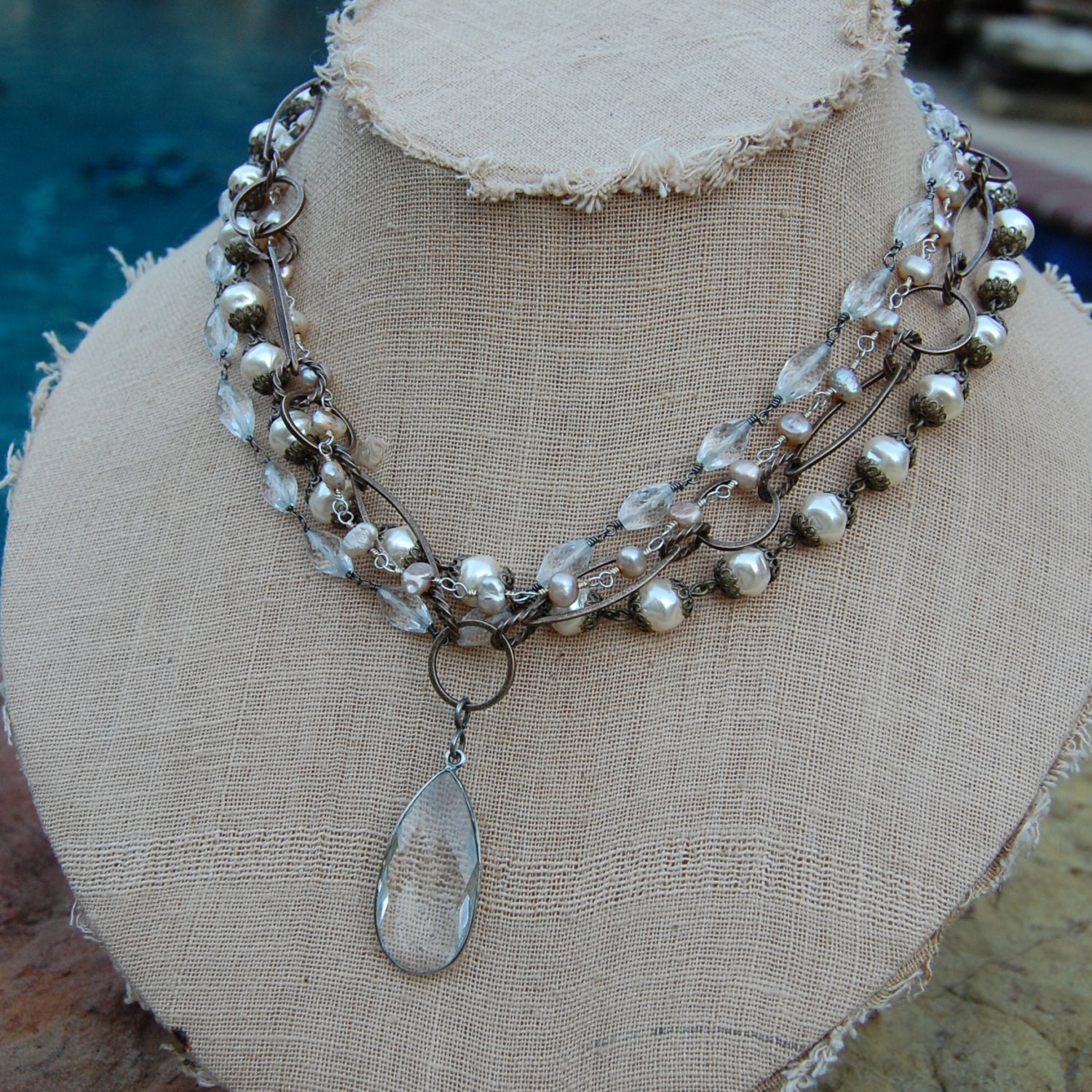 Four Strand Mix Necklace - Etsy