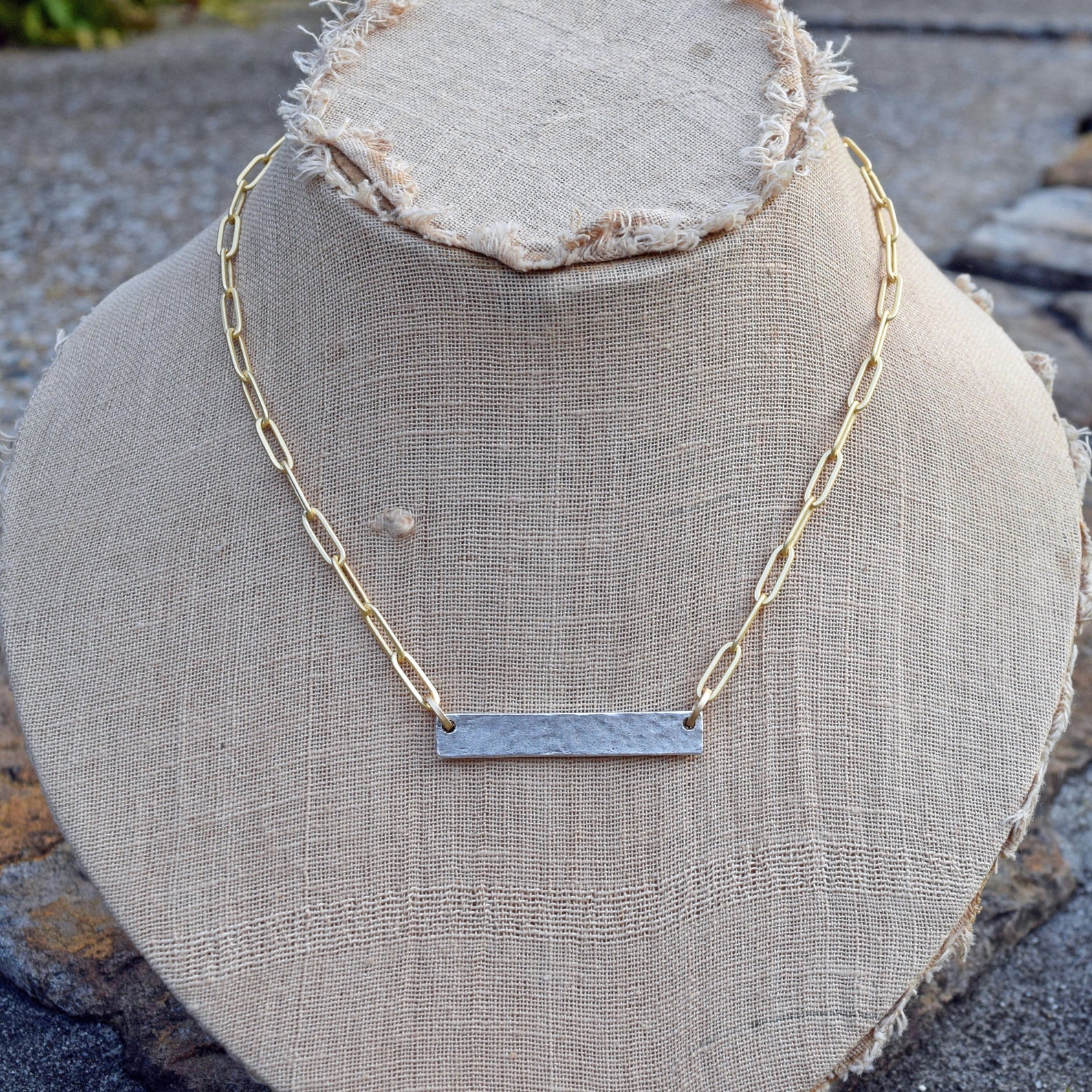 The Letter - Pewter & Matte Gold - Etsy