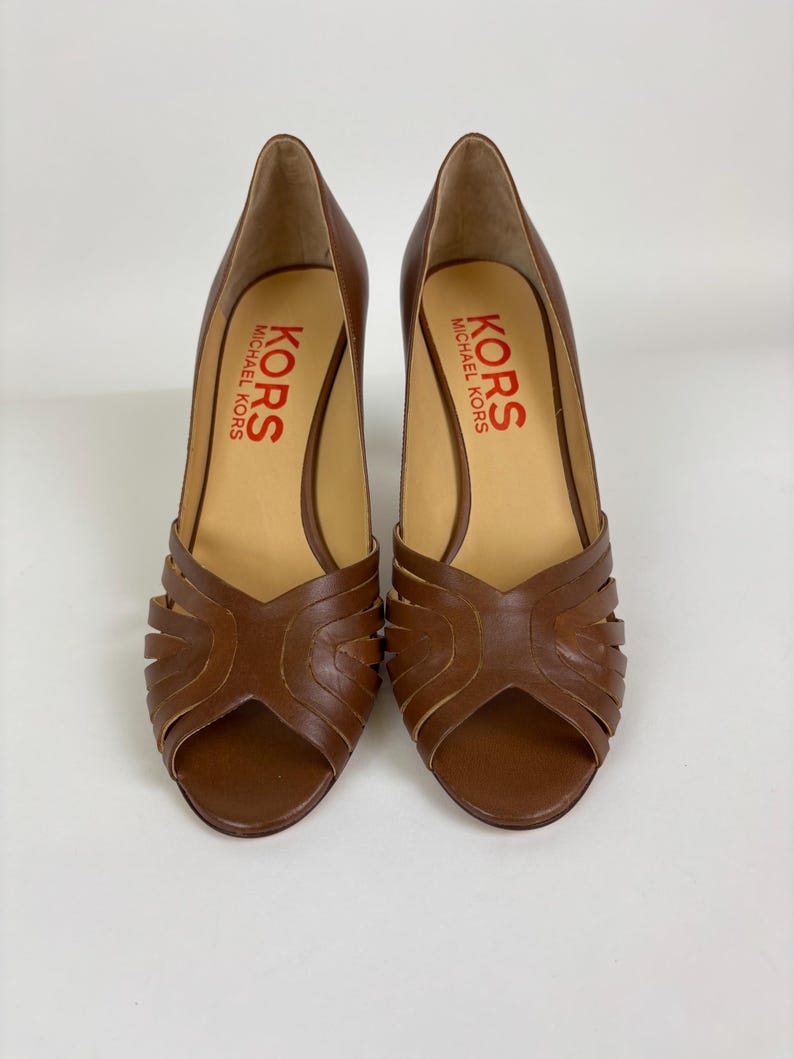 Michael Kors High Heels Brown Leather Size Eu37.5 BRAND NEW With Box ...