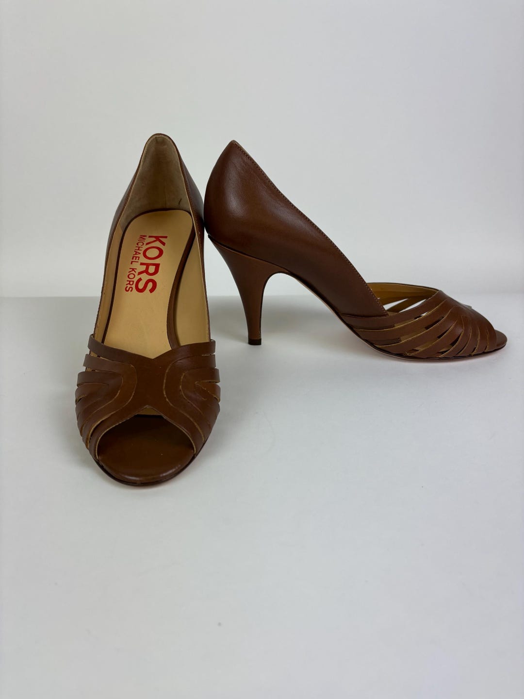 Michael Kors High Heels Brown Leather Size Eu37.5 BRAND NEW With Box ...