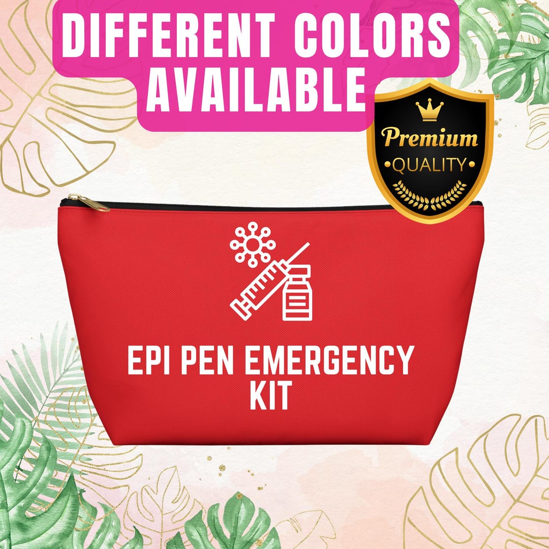 Allergy Emergency Kit Bag, Personalized Medical Pouch, Travel Case for ...