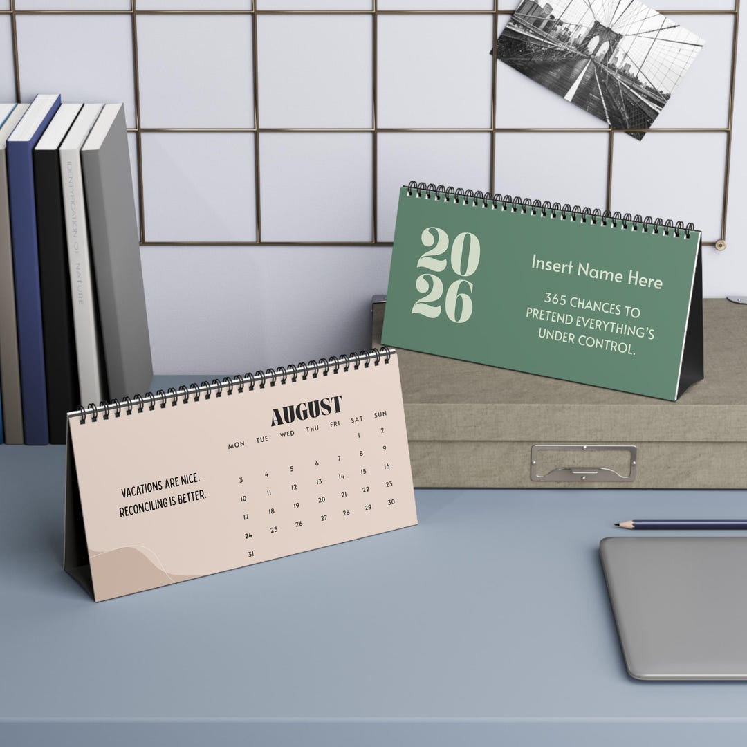 2026 Funny Accountant Desk Calendar – Custom Name Gift for Accountants ...