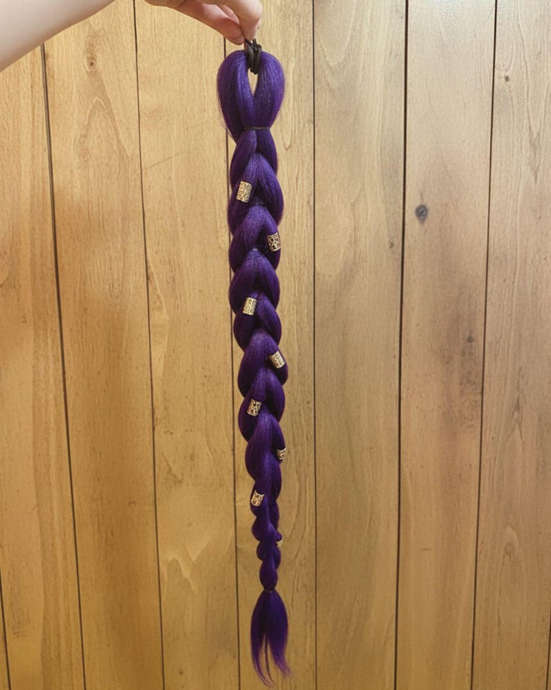 Rumi Braid K-pop Demon Hunters | Halloween Costume Wig | Purple Braided ...