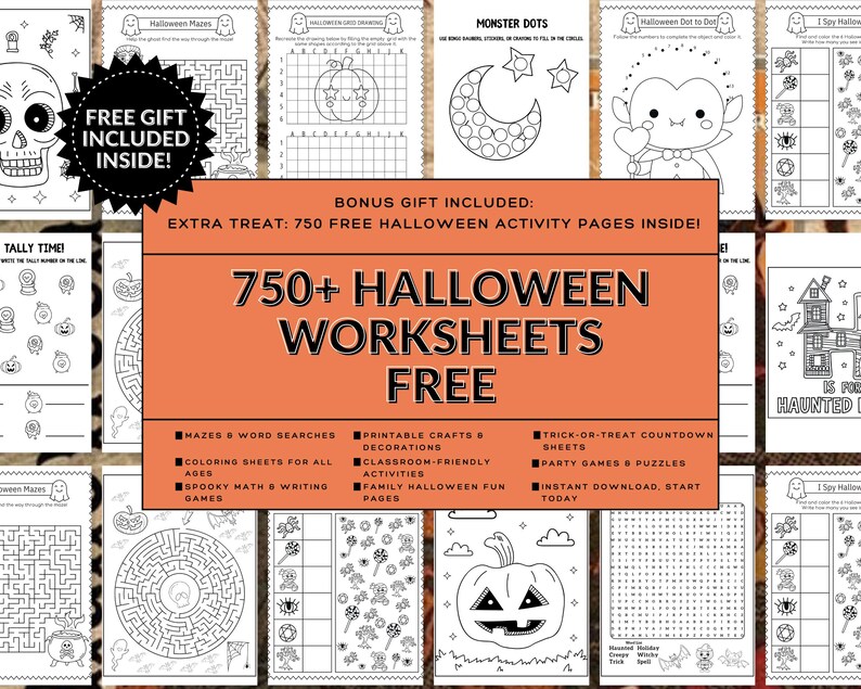 Halloween Countdown Calendar: Spooky October Planner PLUS 750+ Free ...