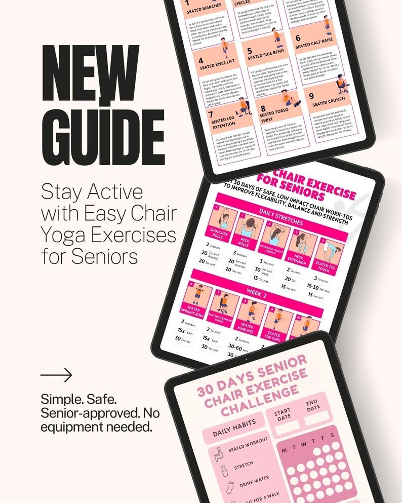 Chair Yoga for Seniors: 30-day Seated Exercise Program PLUS FREE ...
