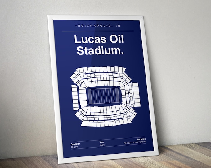 Lucas Oil Stadium: Indianapolis Colts Poster (digital Download 24x36 ...