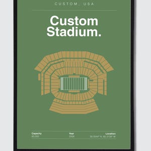 Custom Stadium Art Print: Personalized Sports Venue Poster (digital ...