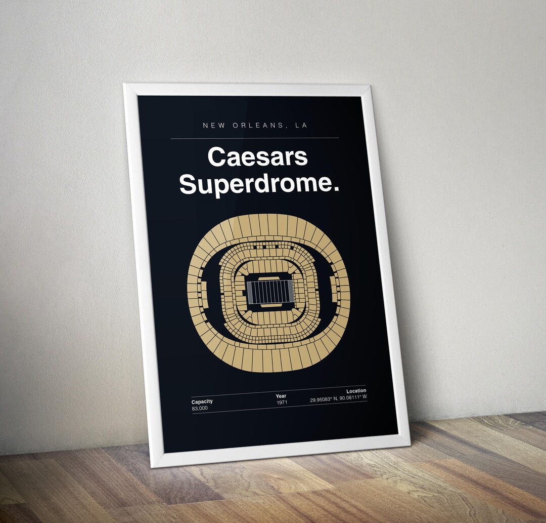 Caesars Superdrome: New Orleans Saints Poster, Sports Wall Art - Etsy
