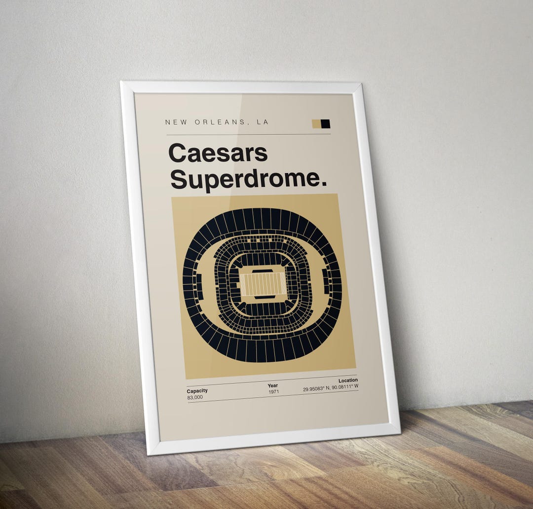 Caesars Superdrome: New Orleans Saints Poster, Sports Wall Art - Etsy
