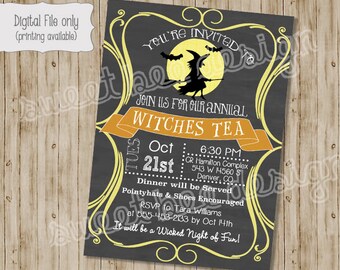 Halloween Party Invitation Teen Witch Halloween Invitation