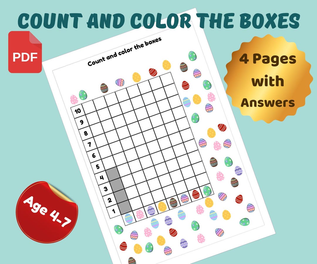 Easter Counting & Coloring Worksheets – Kids PDF With Answers – Ages 4 ...