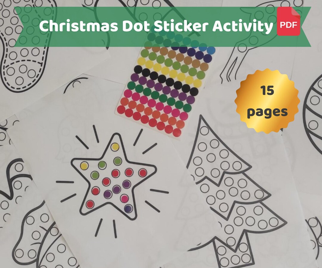 Christmas Dot Sticker Activity | Holiday Fine Motor Fun | Printable Art ...