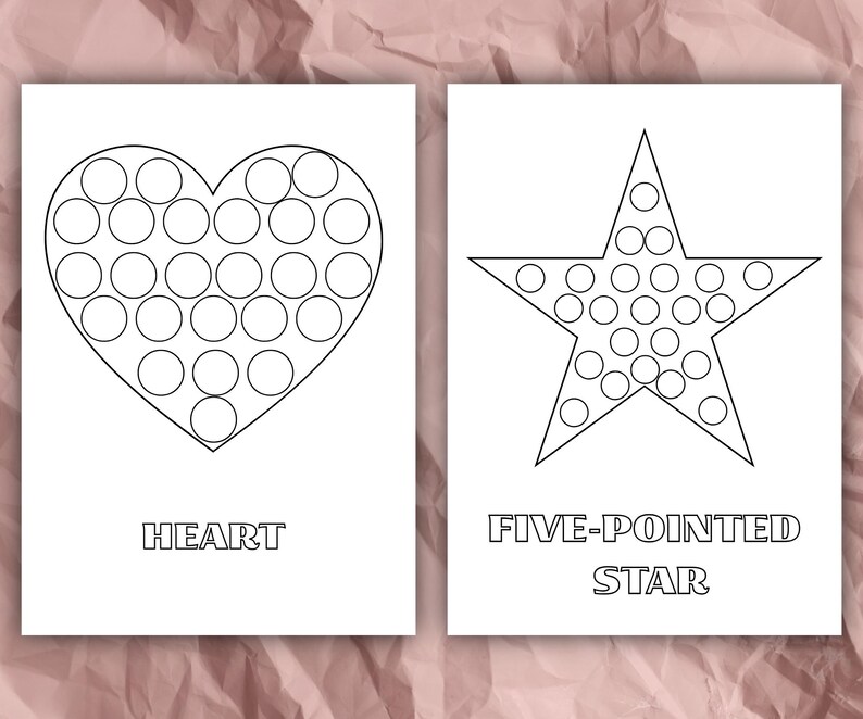 25 Shapes & Fun Forms Dot Marker Worksheets | Printable Do a Dot ...