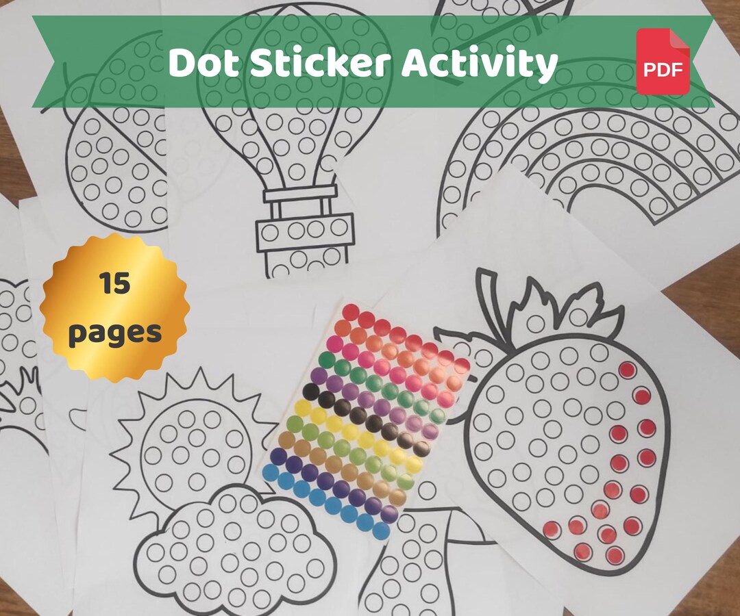 Dot Sticker Activity Bundle | Printable Art for Kids 2–99 | Fine Motor ...