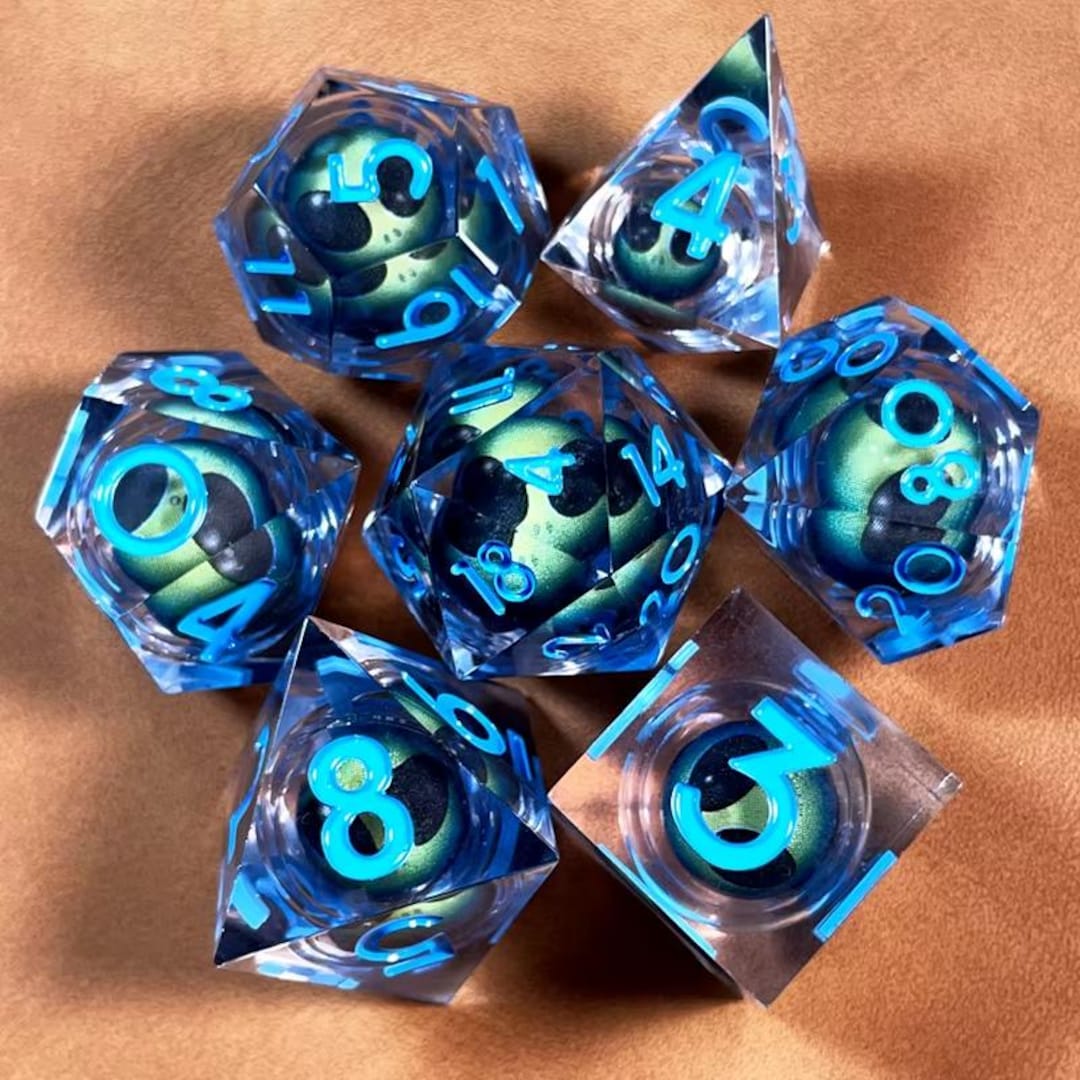 Spinning Punk Eye Dnd Dice Set for Dungeons & Dragons MTG RPG Role ...