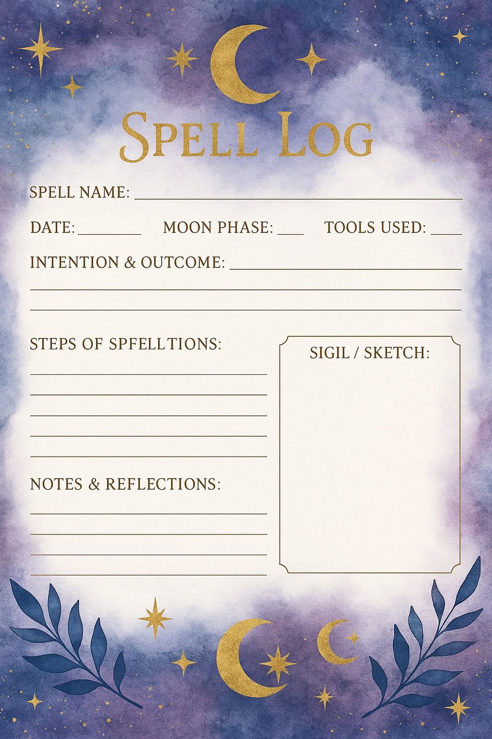 New Moon Intention Setting | Full Moon Release | Spell Log | Ritual ...